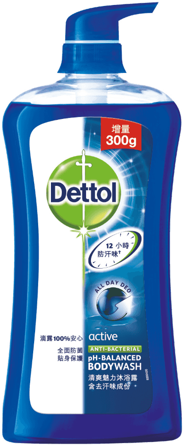 Dettol Active Antibacterial pH-Balanced Body Wash 950ml | Dettol